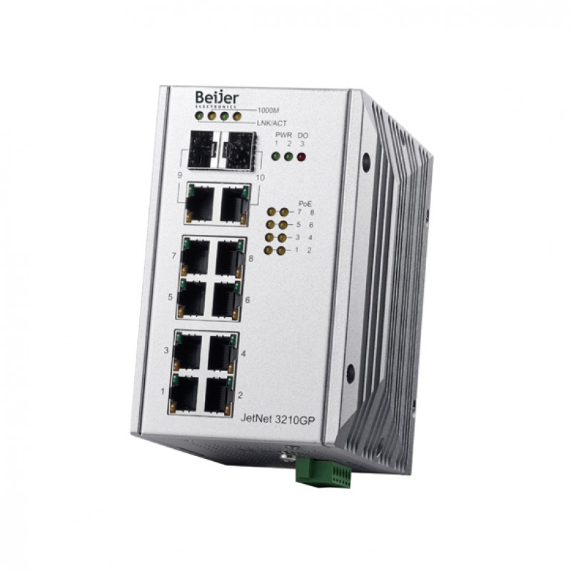 Beijer JetNet 3210GP-2C Unmanaged PoE Switch | Easy World Automation