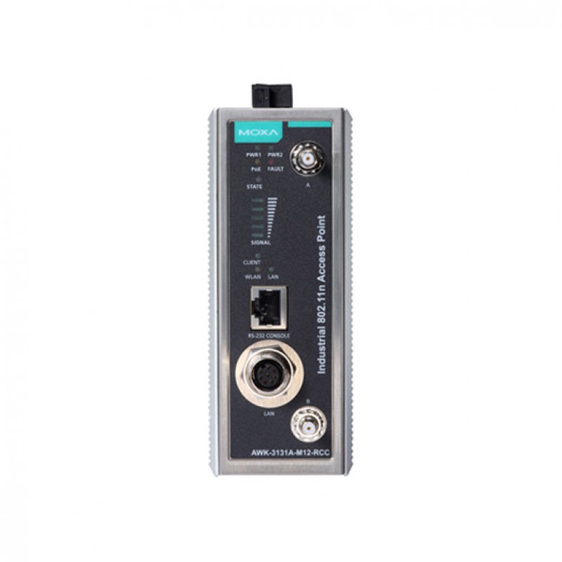 MOXA AWK-3131A-M12-RCC-EU-T Wireless AP/Client | Easy World Automation