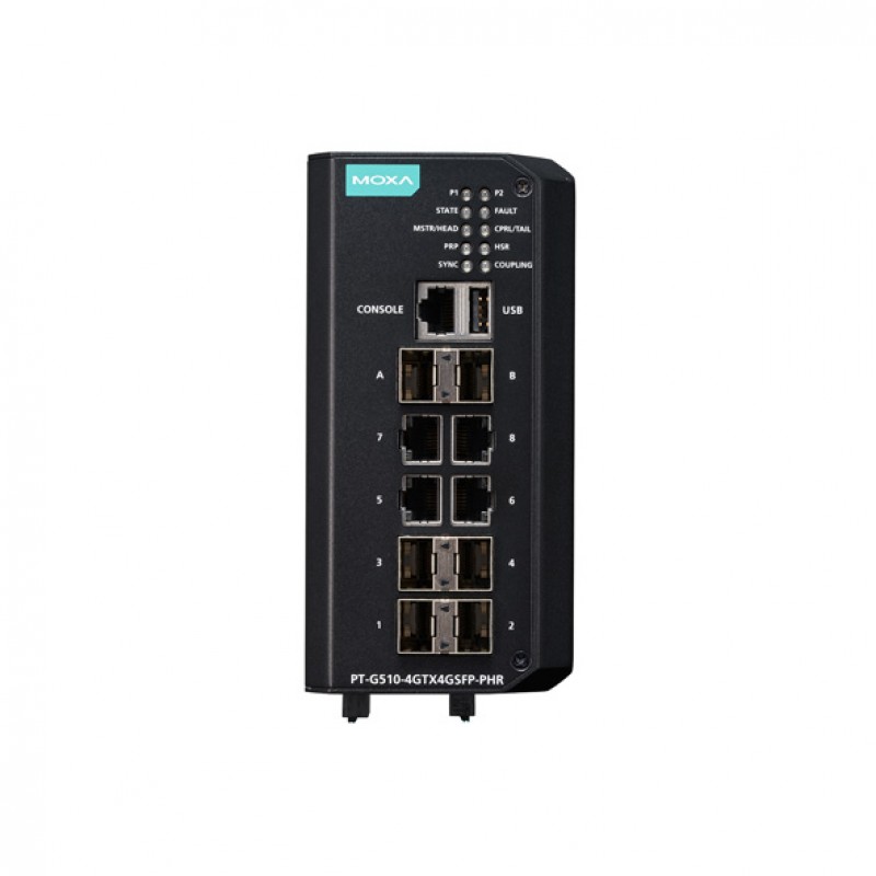 MOXA PT-G510-4GTX4GSFP-PHR-HV-CT Managed Ethernet Switch | Easy World ...